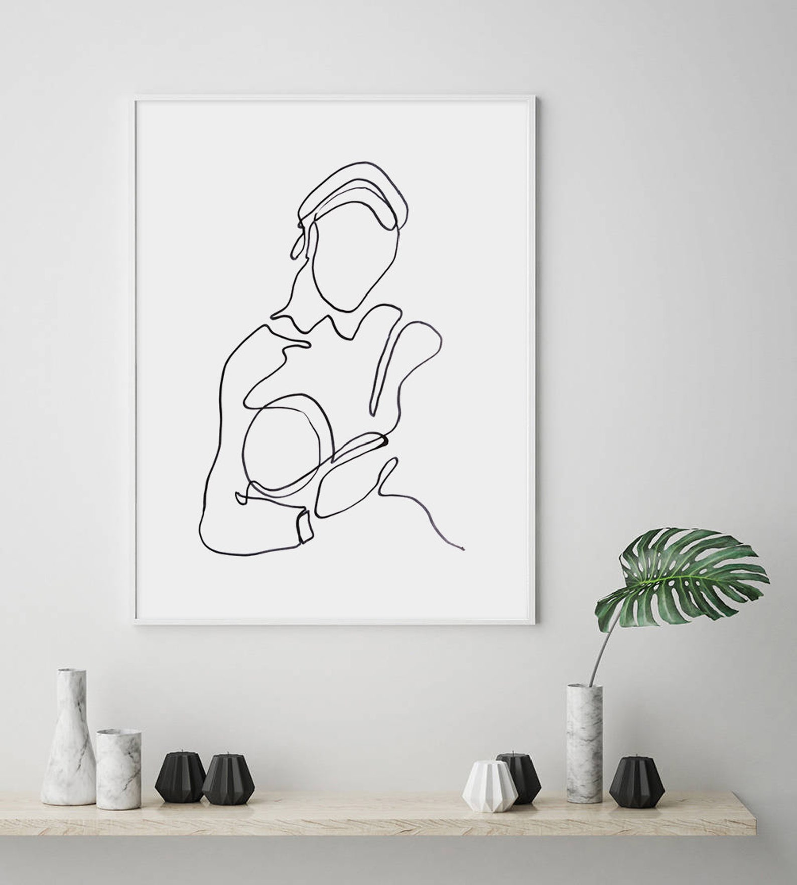 Modern Line Art Print Abstract Wall Art Minimalist Print | Etsy