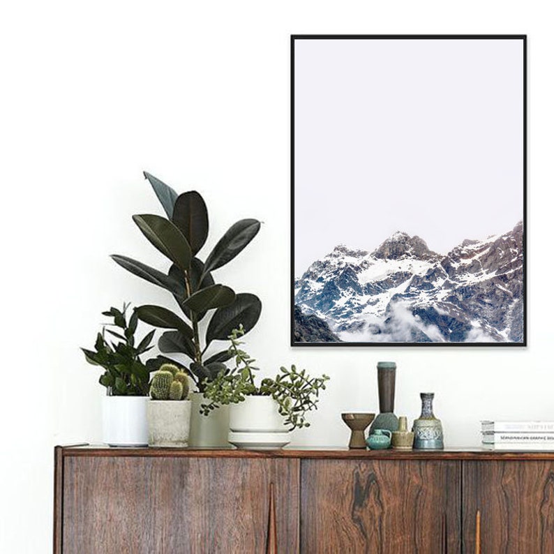 Mountain Large Poster Modern Wall Art Living Room Wall Art - Etsy