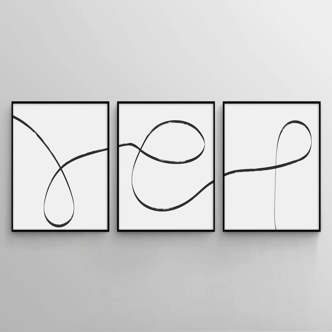 Abstract Drawing Art Set Contemporary Art Print Gallery Wall | Etsy