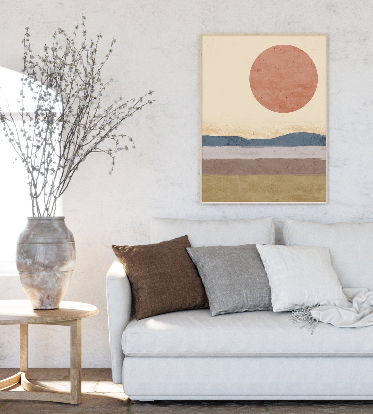 Abstract Sunset Print Abstract Art Painting Print Modern | Etsy