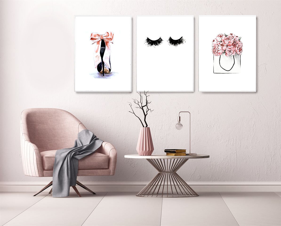 Eye lashes printEye lash posterWoman bedroom decorLashes | Etsy