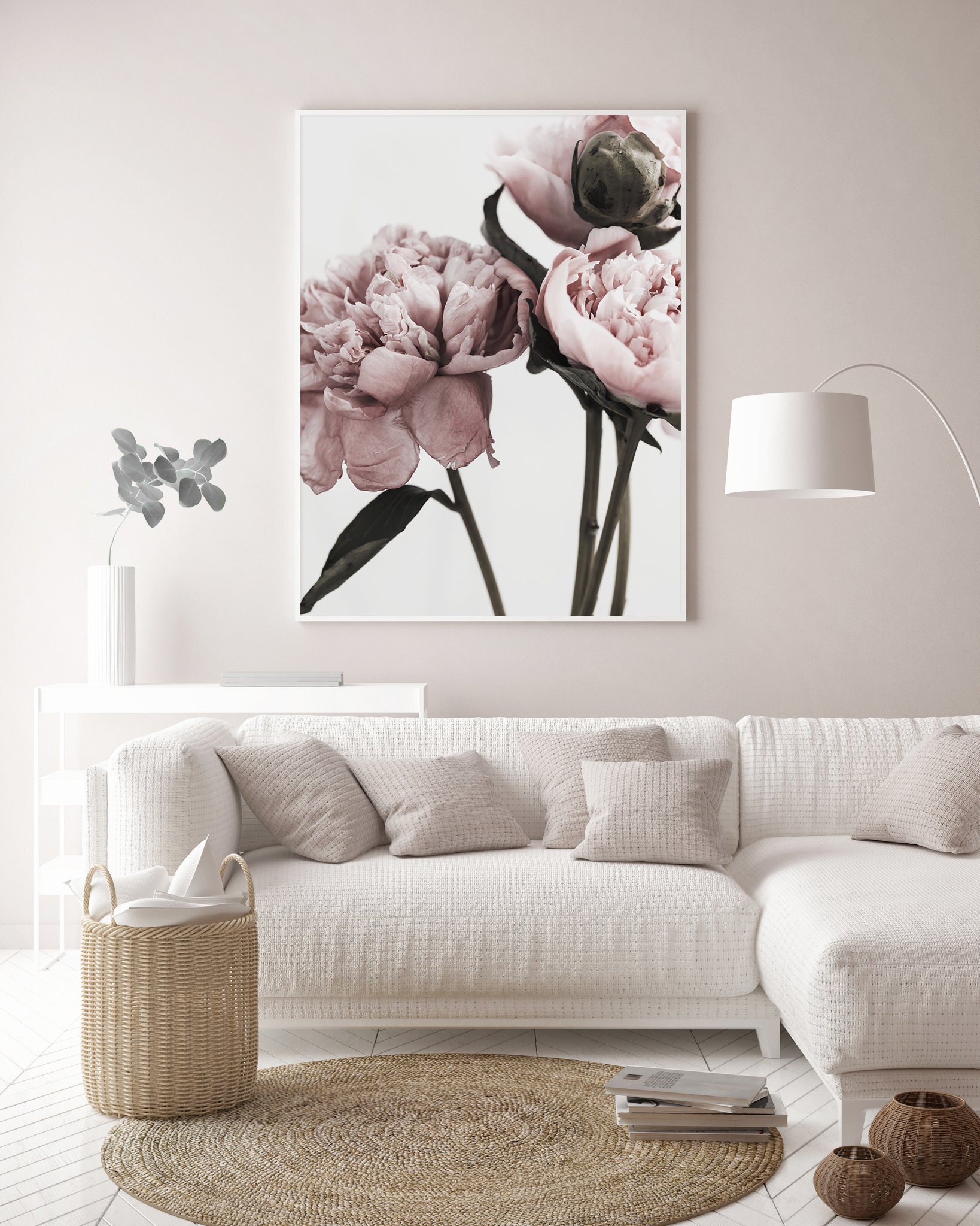 Blooming Floral Poster Peonies Poster Flower Poster | Etsy