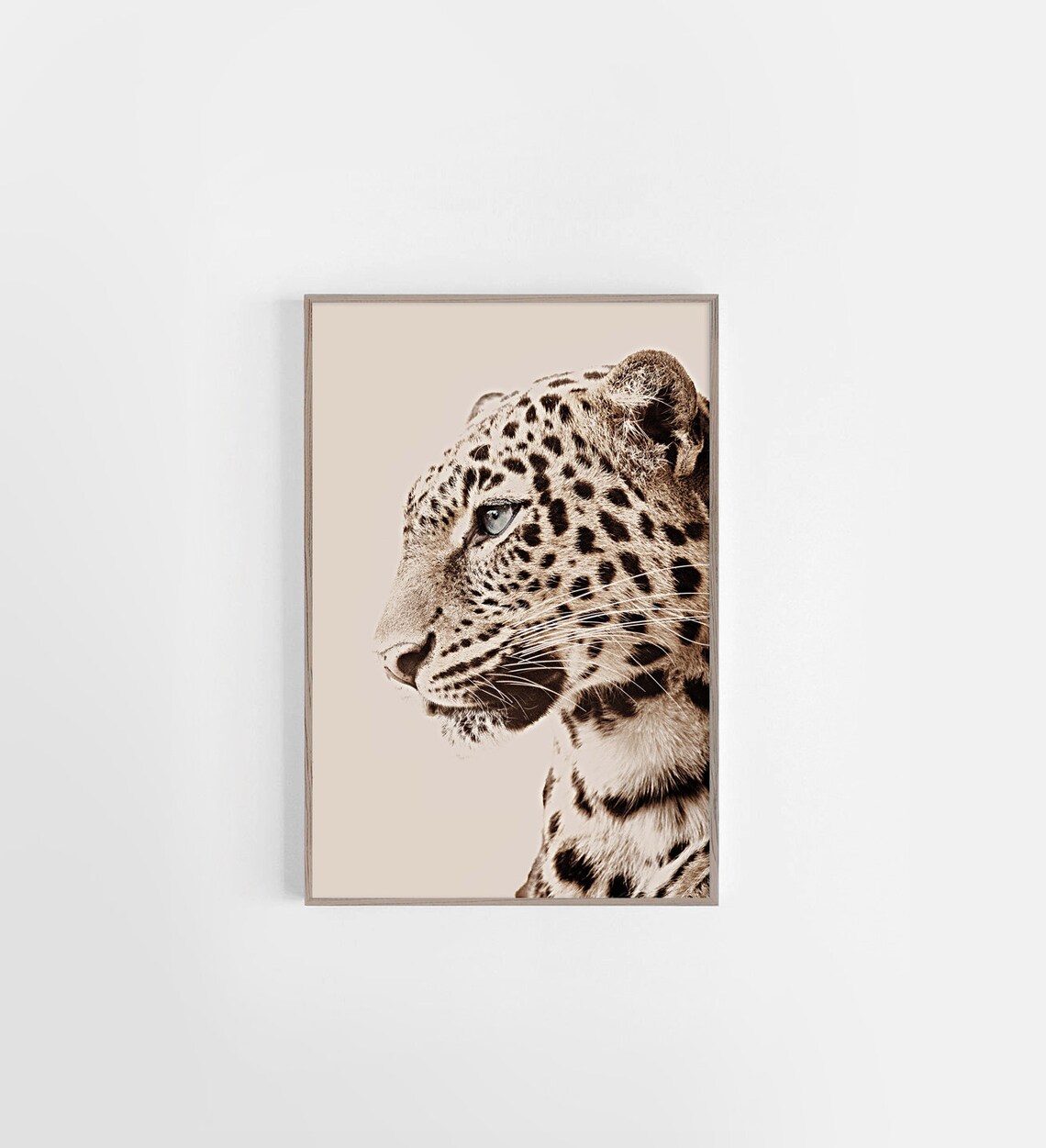 Beige Leopard Wall Art African Leopard Print Wild Animal | Etsy