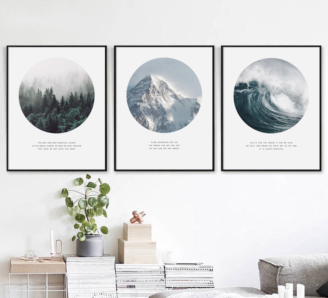 Set of 3 Landscape Prints Nature Prints Print Set - Etsy