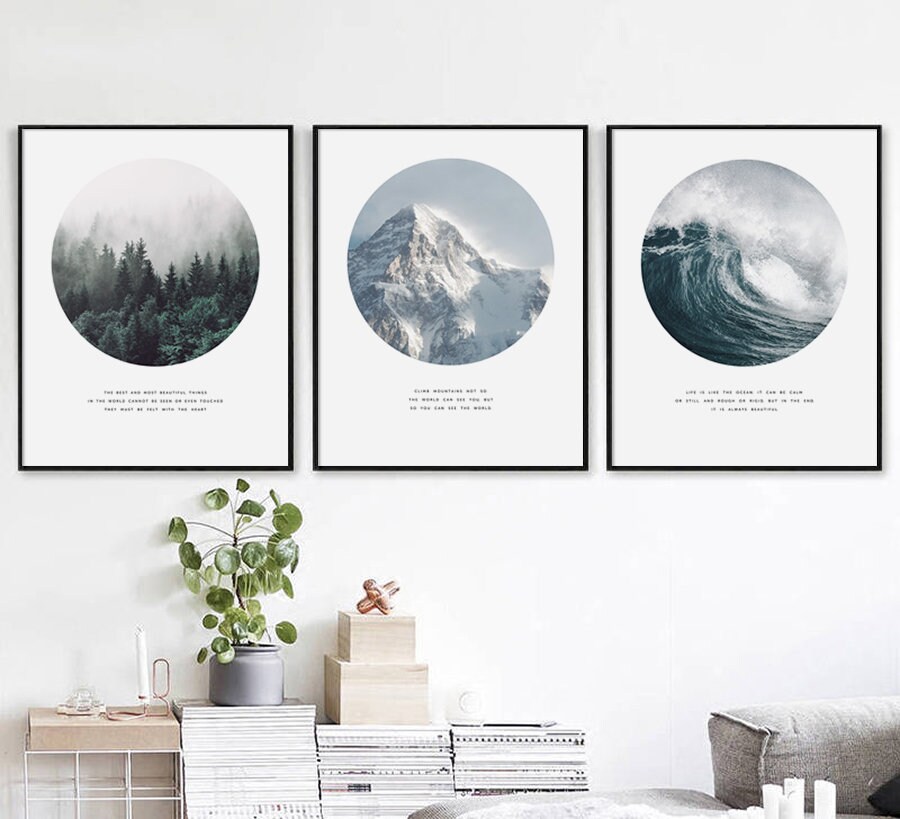 Set of 3 Landscape Prints Nature Prints Print Set | Etsy