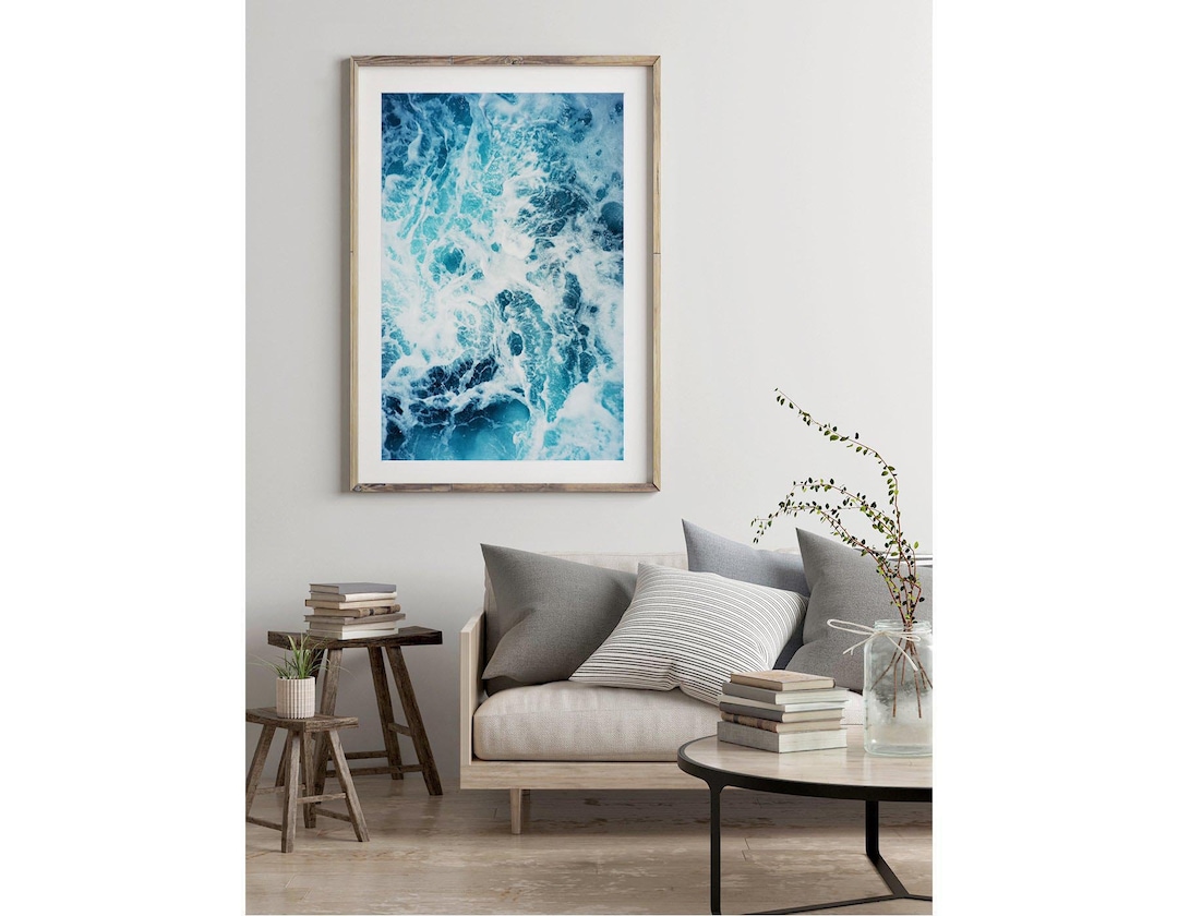 Water Print, Blue Water, Beach Print, Ocean Print, Beach Decor, Large ...