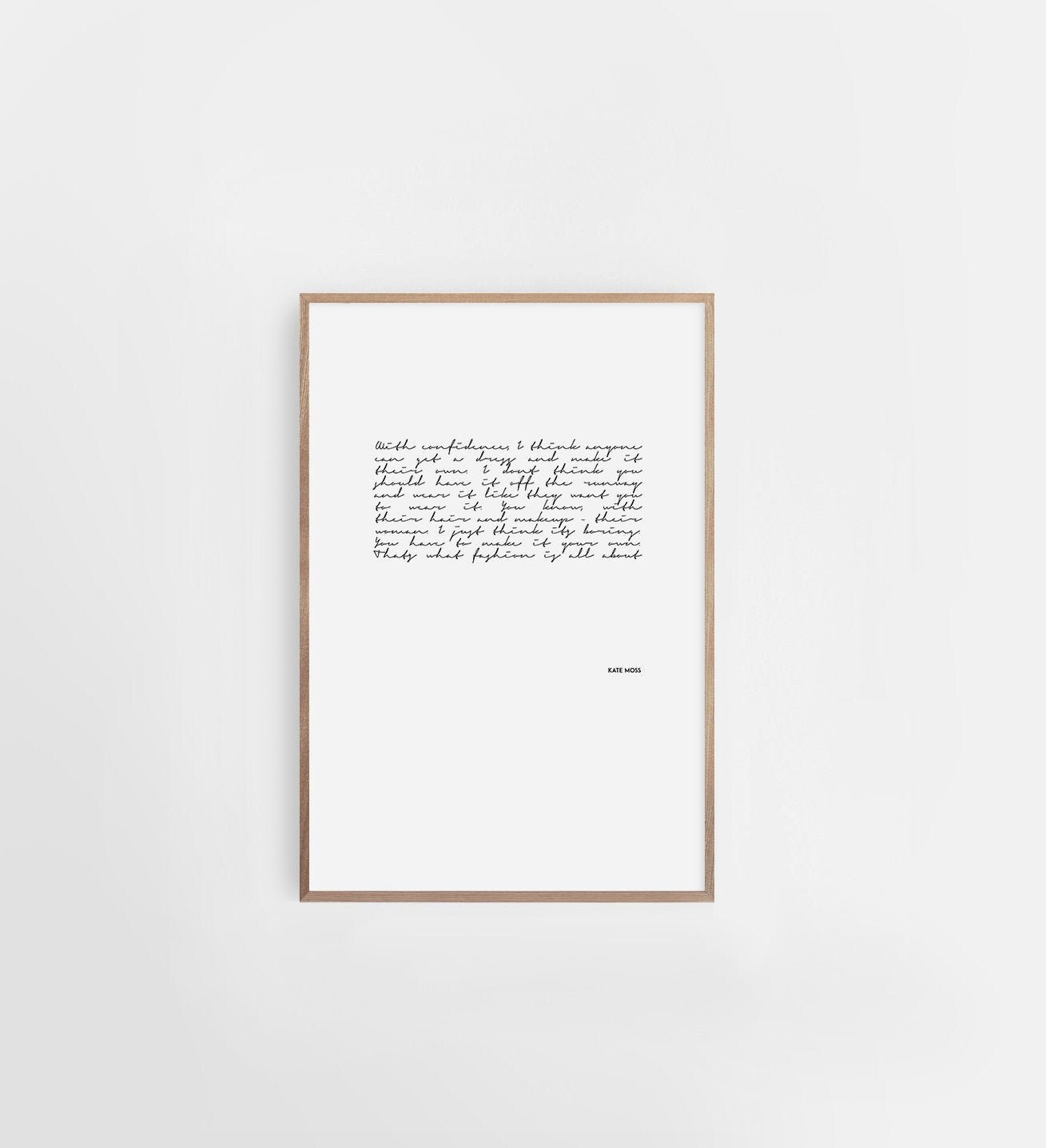 Kate Moss Kate Moss Quote Scandinavian art Bedroom decor | Etsy