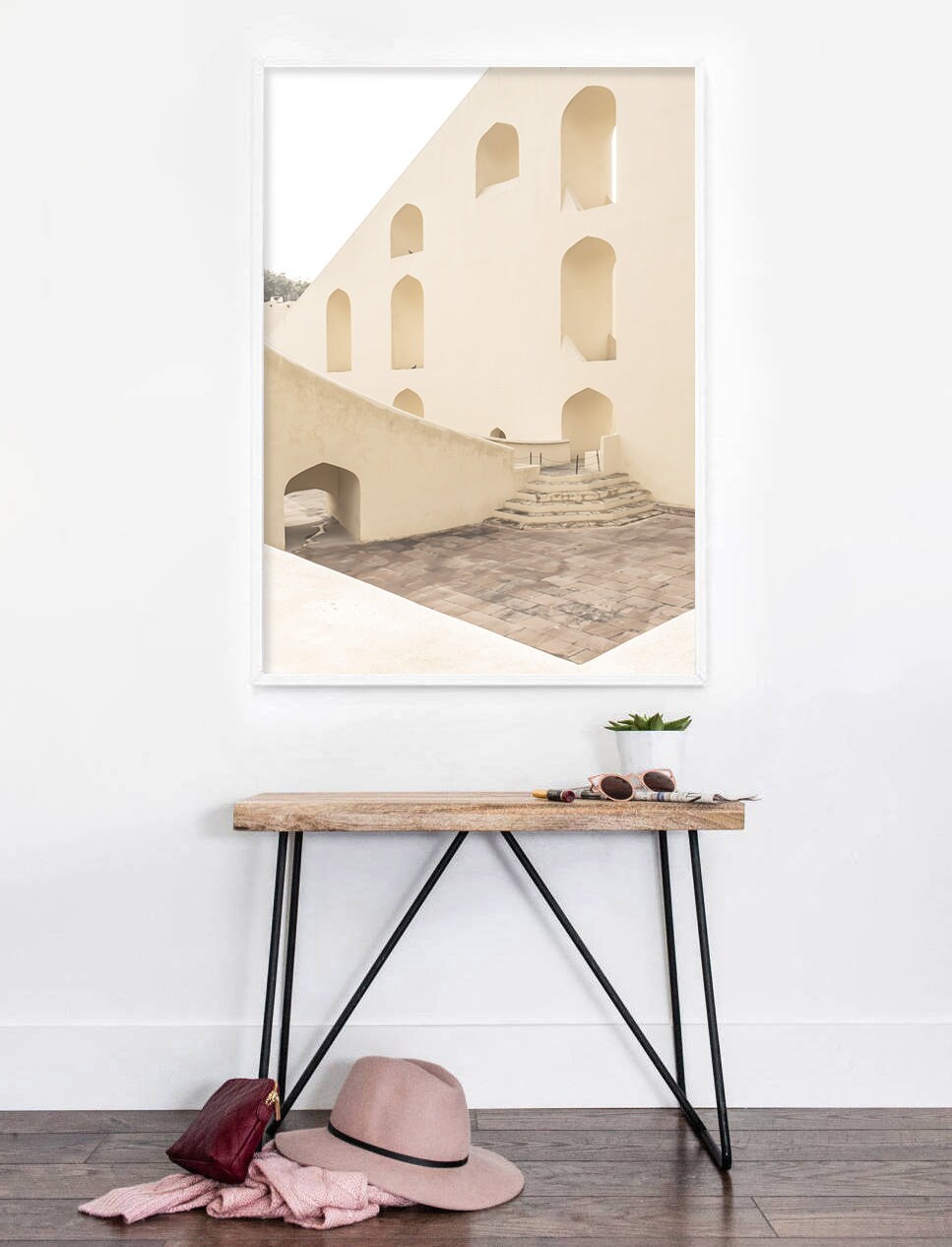 Beige Gallery Wall Art Set of 4 Beige Pink Wall Art Vintage - Etsy