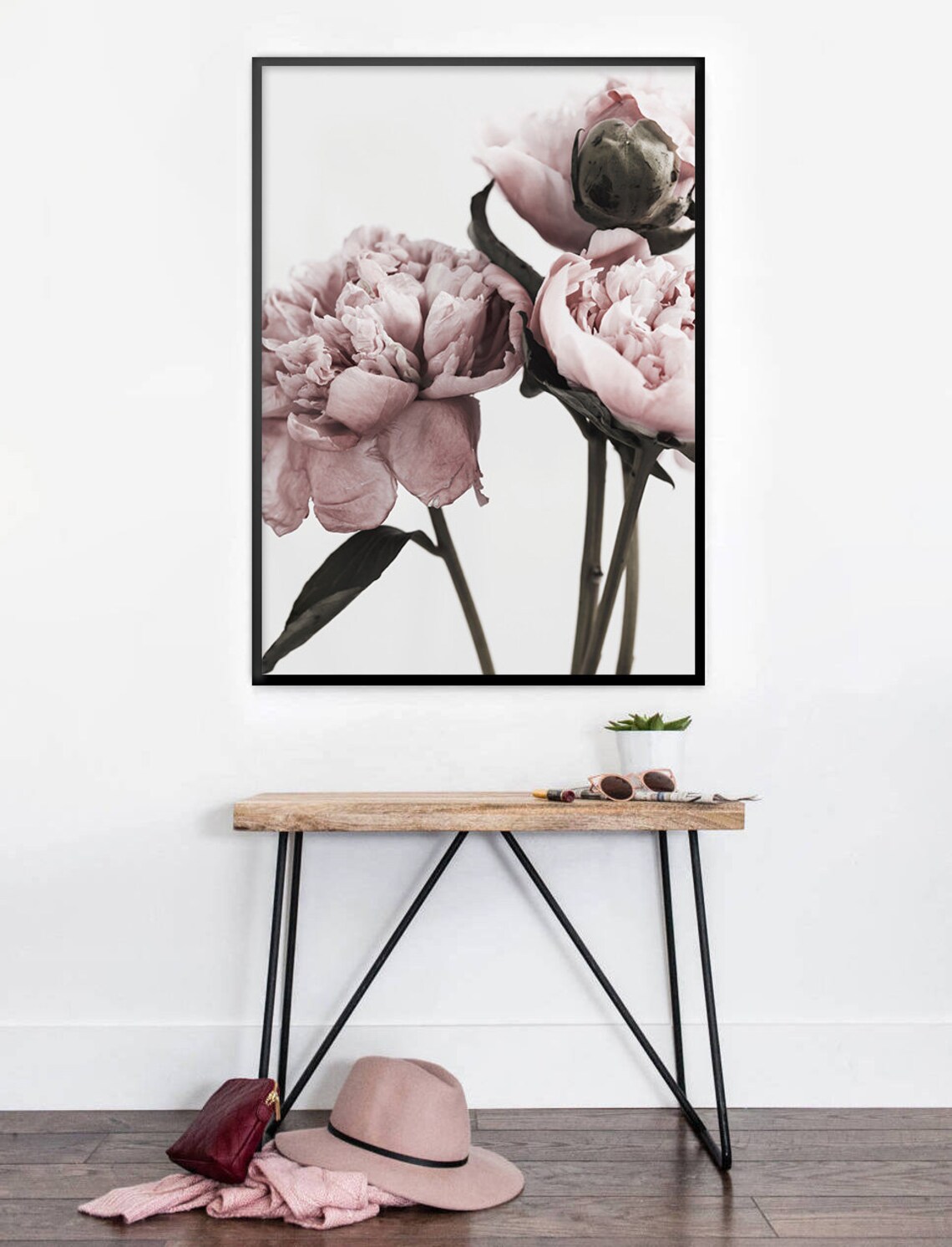 Blooming Floral Poster Peonies Poster Flower Poster | Etsy