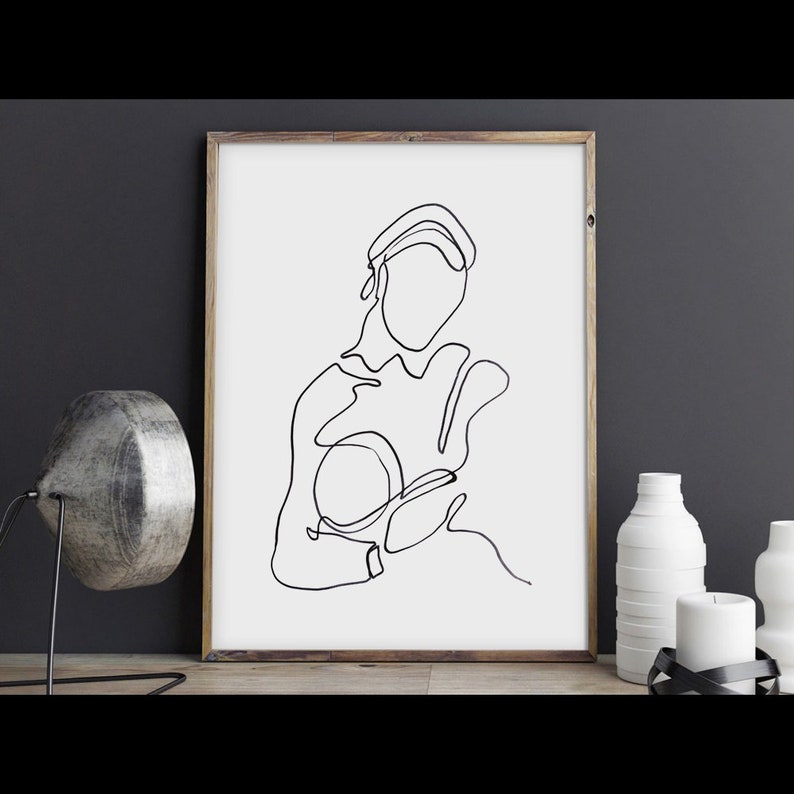 Modern Line Art Print Abstract Wall Art Minimalist Print - Etsy