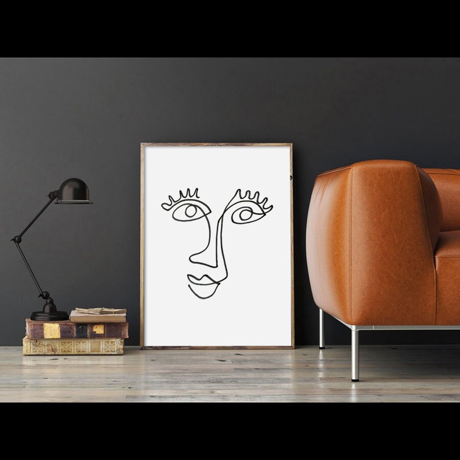 Line Art Line Drawing Modern Print Minimalist Print - Etsy