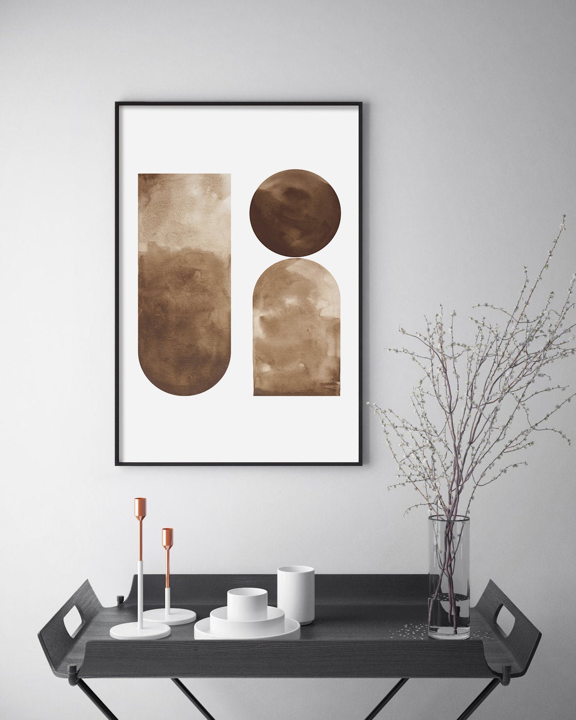 Beige Painting Poster Watercolor Painting Living Room Decor - Etsy