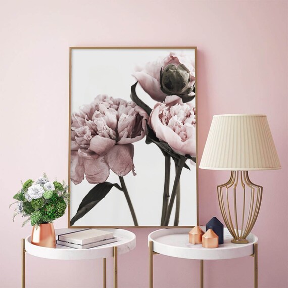 Blooming Floral Poster Peonies Poster Flower Poster | Etsy