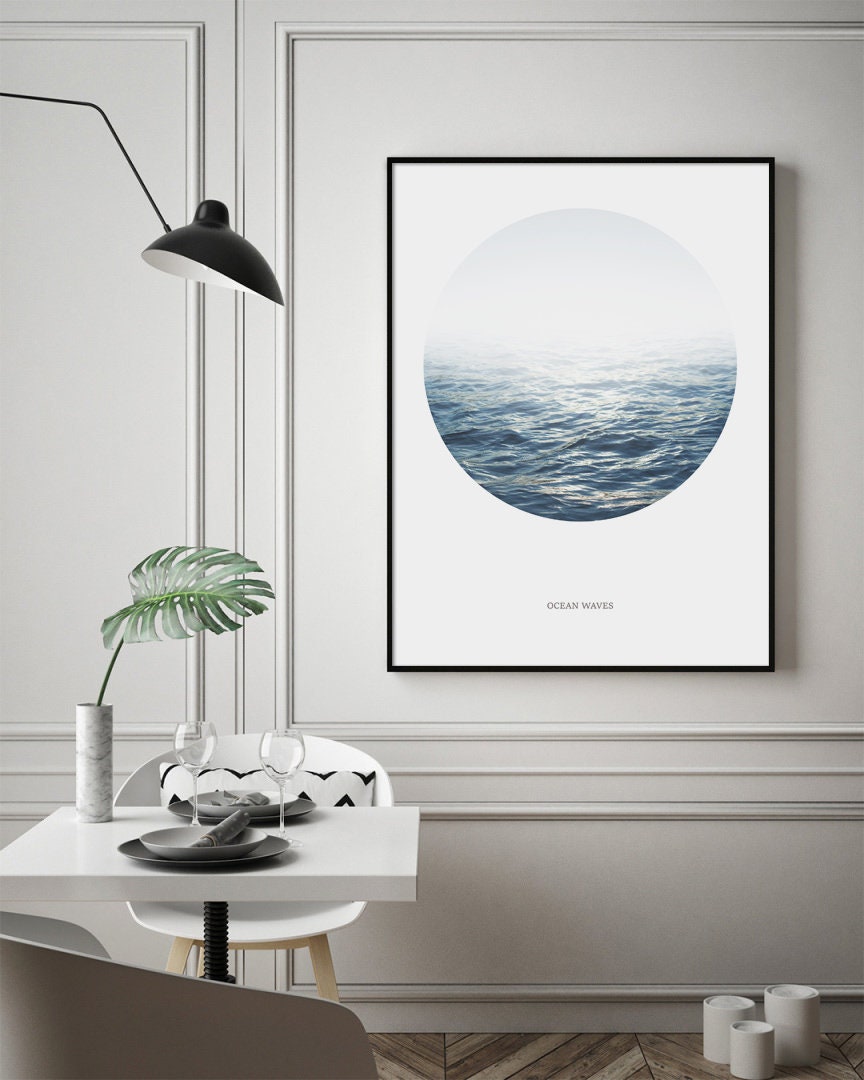 Ocean Print Ocean Wall Art Modern Wall Art Living Room Wall | Etsy