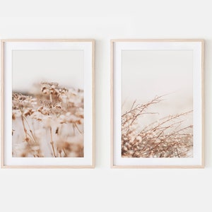 Beige Tree Branch Print, Nature Wall Art, Pastel Flower Shoot ...