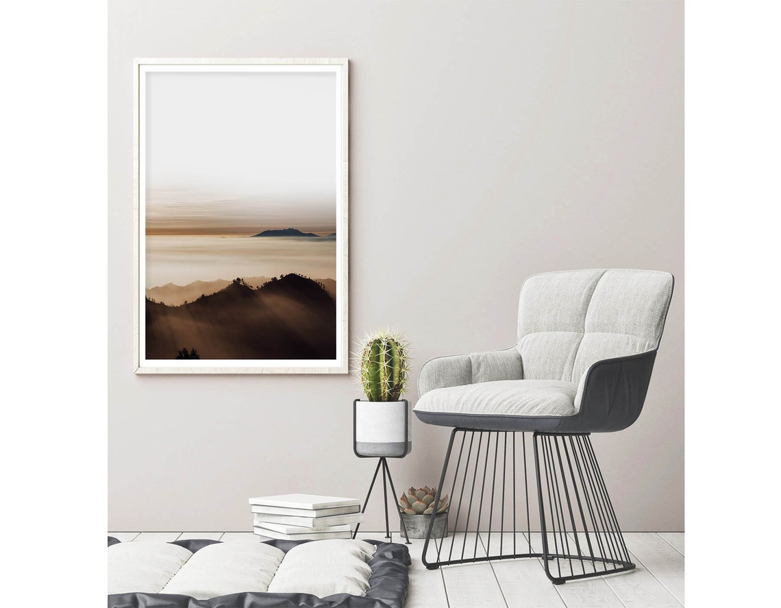 Sepia Landscape Print Landscape Photography Landscpe Wall | Etsy