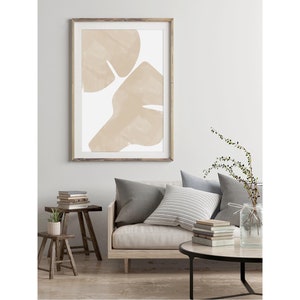 Beige Abstract Print, Geometric Abstract Art, Beige Painting Print ...