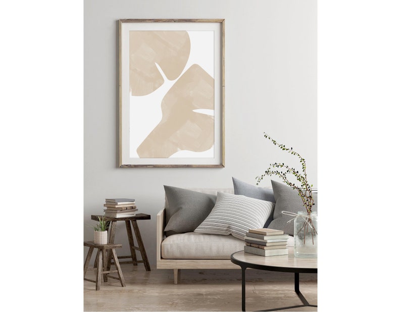 Beige Abstract Print Geometric Abstract Art Beige Painting - Etsy