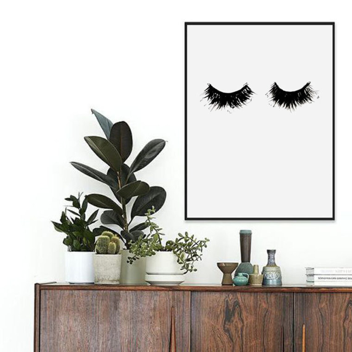 Eye Lashes Printeye Lash Posterwoman Bedroom Decorlashes | Etsy