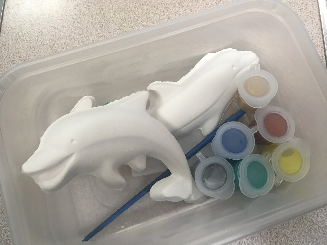 Dolphin Craft Kit Paint Your Own Dolphins Kits for Kids - Etsy