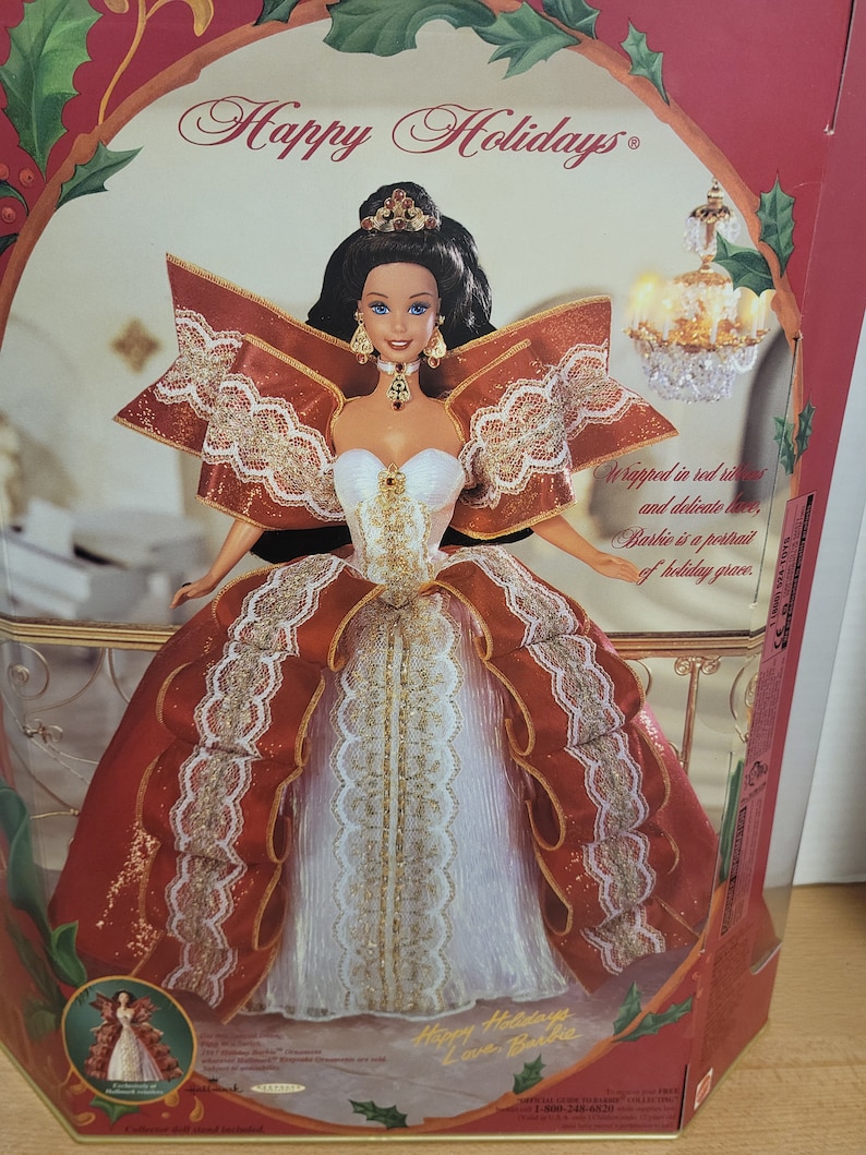 1997 Holiday Barbie Extremely RARE Misprint Blue Eyes on Back Picture ...