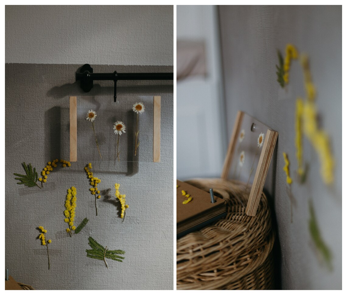 Pressed Flower Frame Art for Kids Hub Boho Chic Baby Shower - Etsy