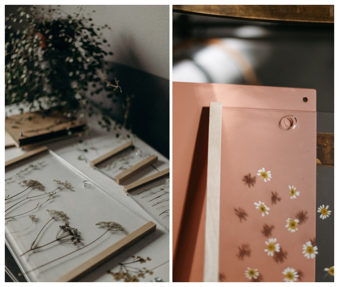 Pressed Flower Frame Art for Kids Hub Boho Chic Baby Shower - Etsy