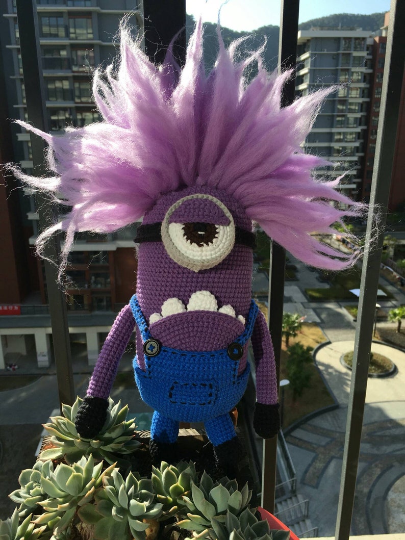 Purple Minion Monster Minions Toy Crochet Monster Amigurumi - Etsy