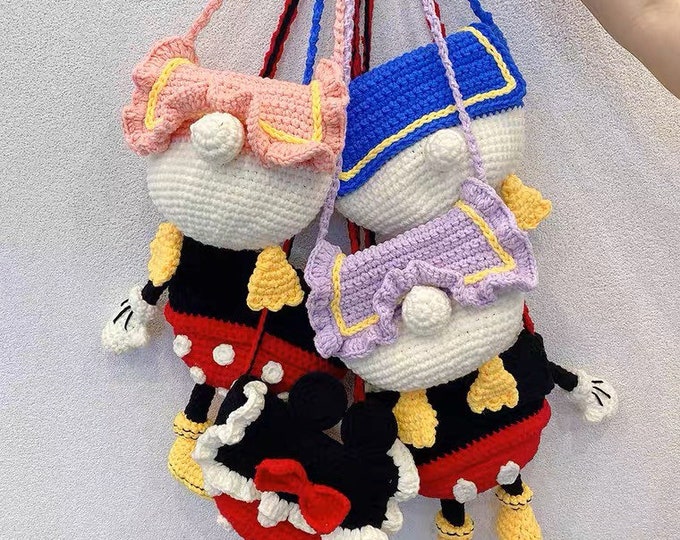 Crochet Mini Shoulder Bags , Cartoon Characters Mini Bag - Etsy