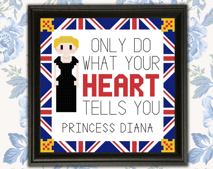 Princess Diana Cross Stitch Pattern PDF Pattern Digital Download ...