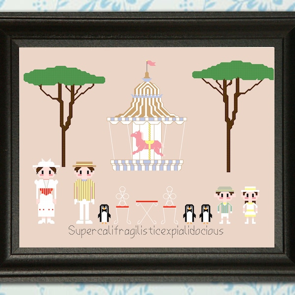 Mary Poppins Cross Stitch Pattern - Etsy
