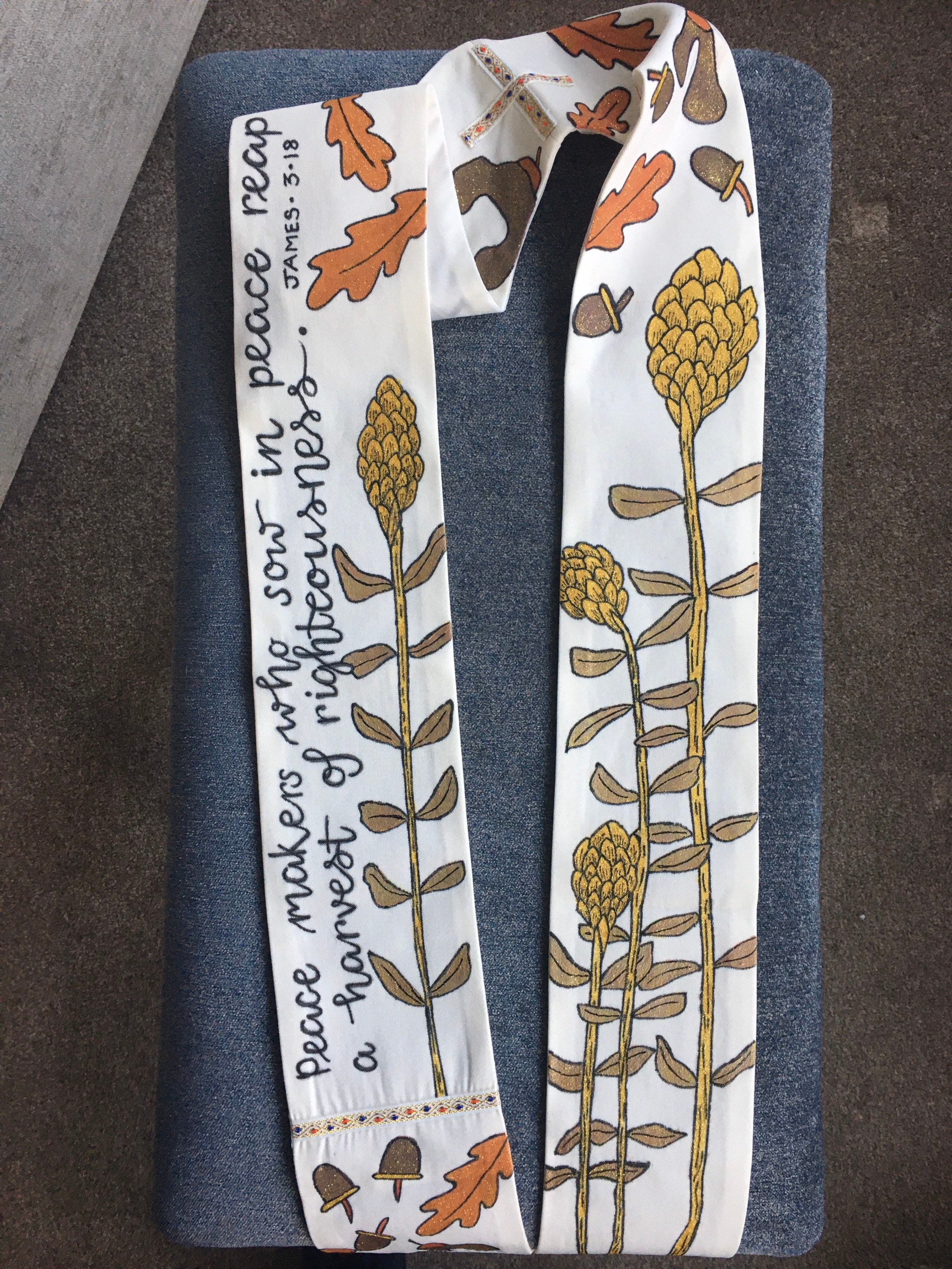 Hand Painted Bespoke Clerical Stole, Ordination Gift - Etsy