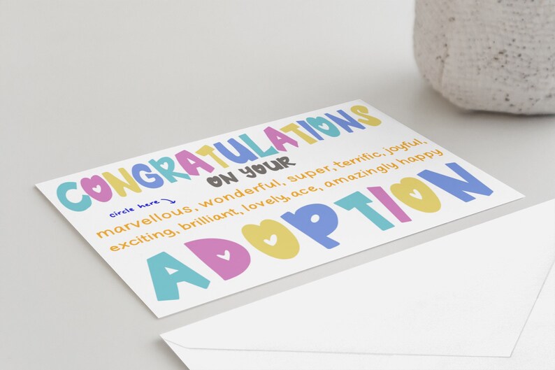 Congratulations on Your Adoption/ Adoption Card / Forever Family ...