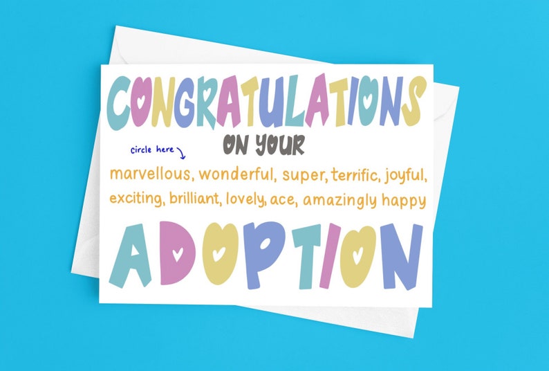 Congratulations on Your Adoption/ Adoption Card / Forever Family ...