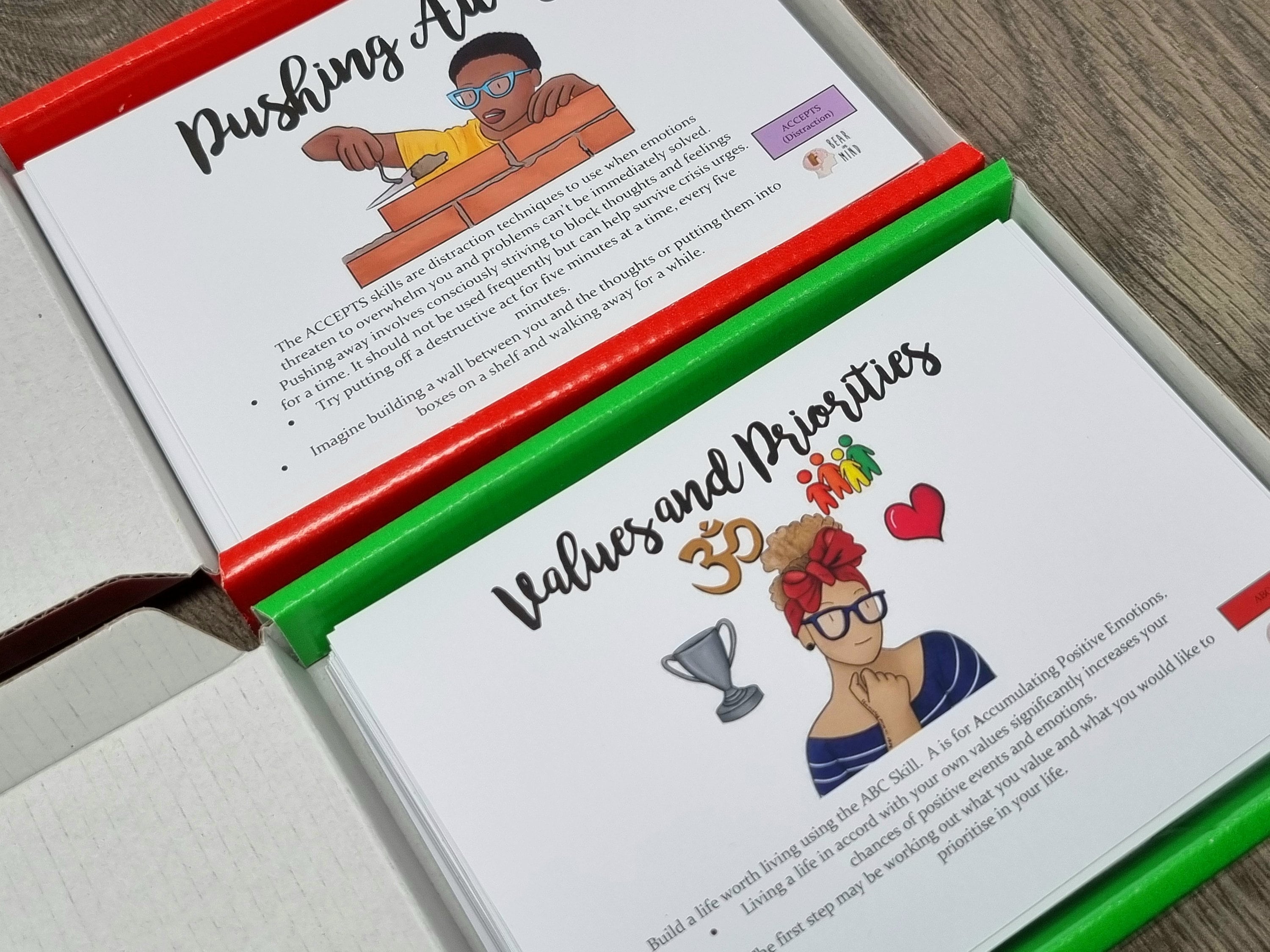 DBT DOUBLE Pack // Bear in Mind Cards, DBT Skills, Emotions, Self-help ...