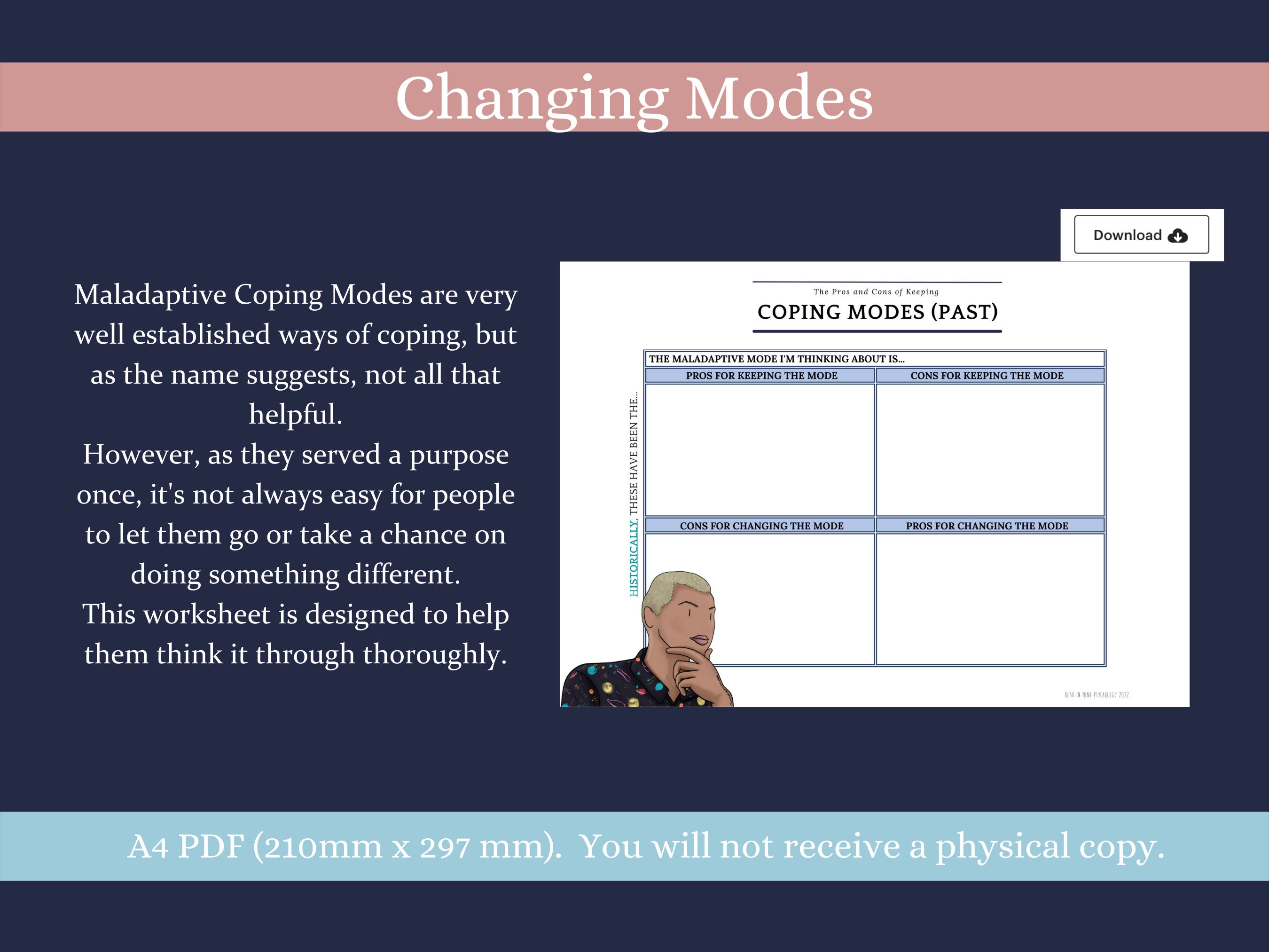 Pros and Cons of a Mode Worksheet // Bear in Mind Schema Therapy ...