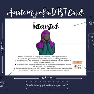 Interpersonal Effectiveness DBT Skill Cards // Bear in Mind Cards, Self ...