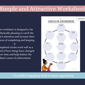 Circle of Awareness Worksheet // Bear in Mind Schema Therapy Worksheet ...