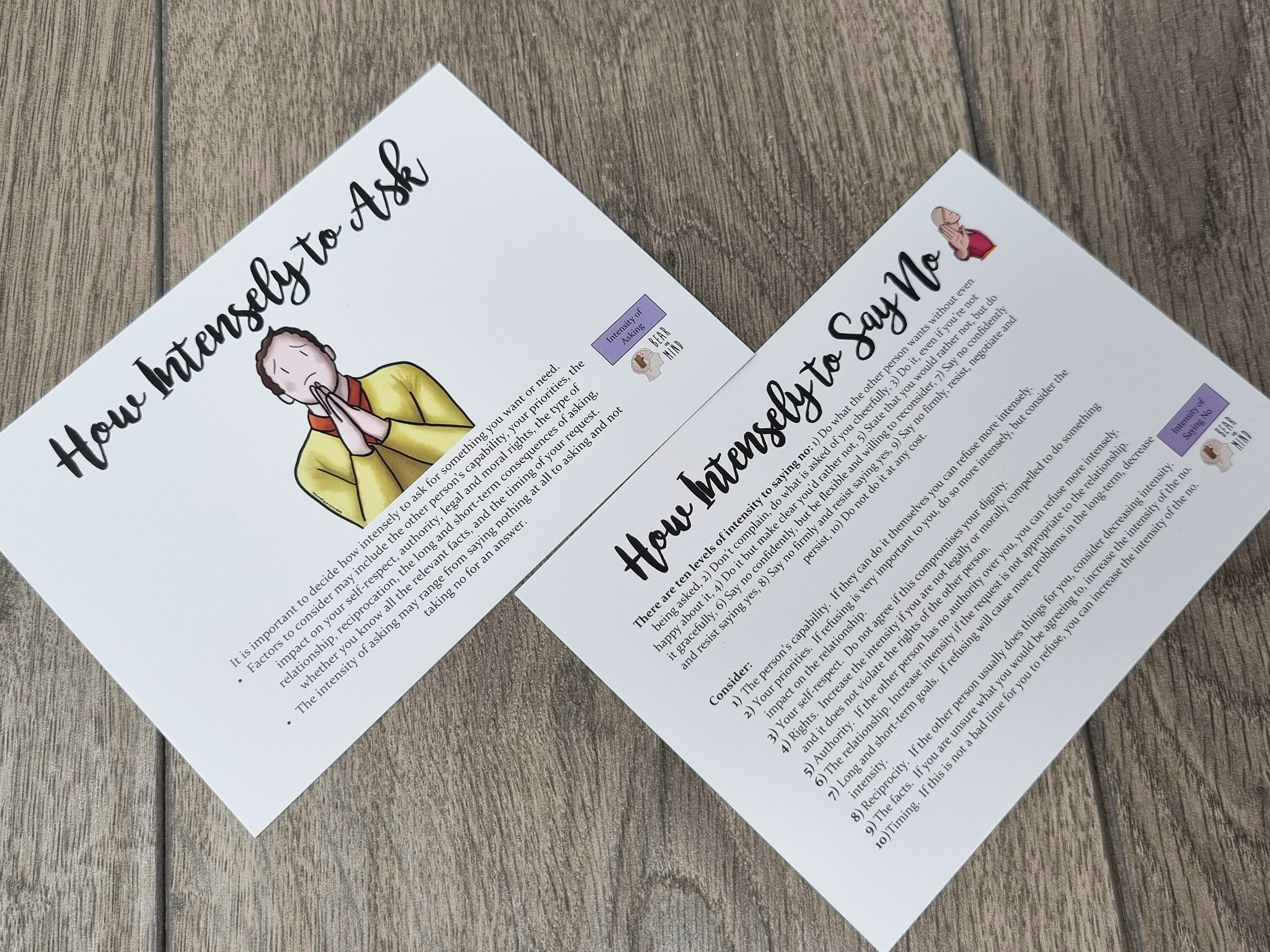 Interpersonal Effectiveness DBT Skill Cards // Bear in Mind - Etsy UK