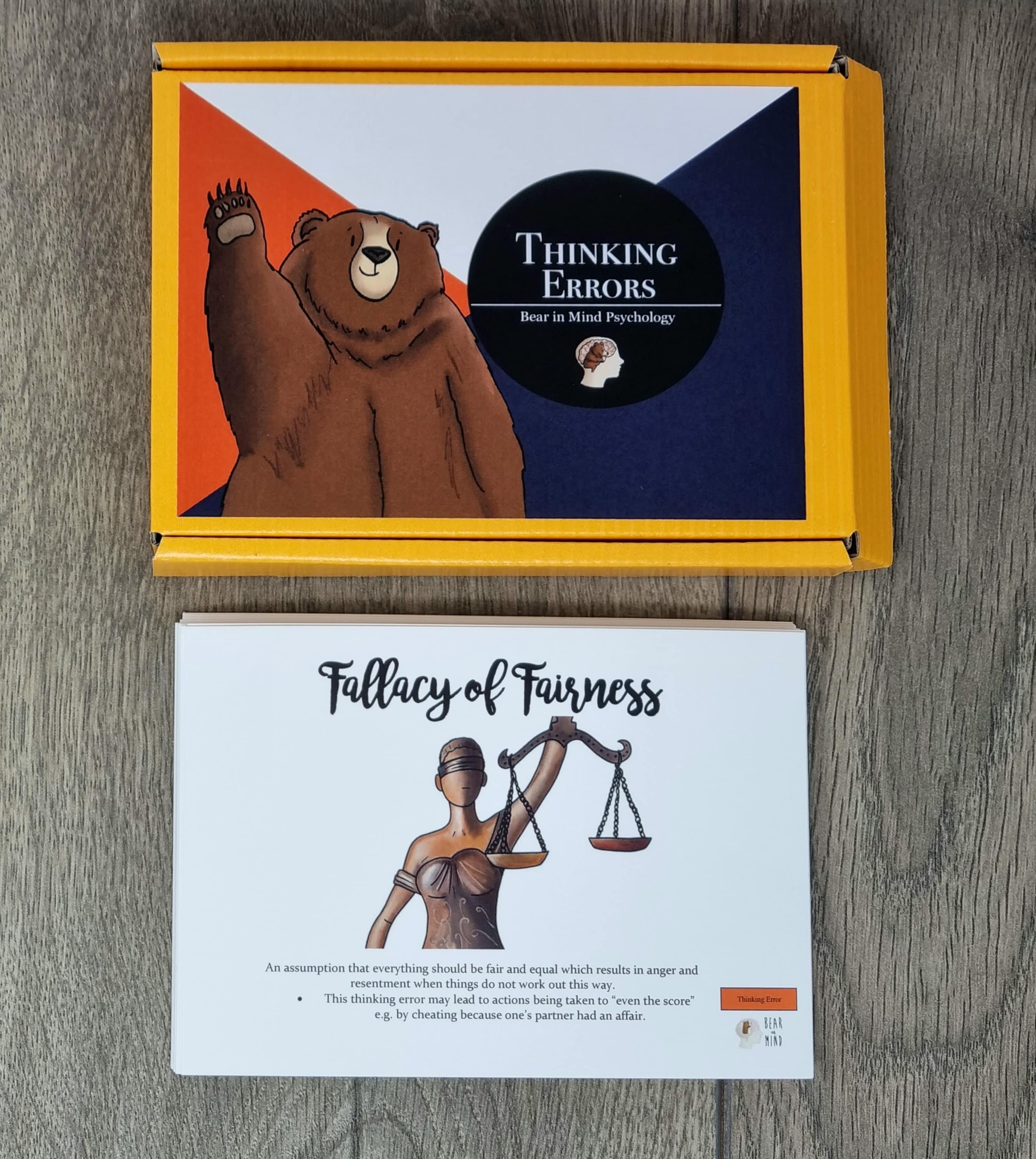 Thinking Errors Self-help & CBT Cards // Bear in Mind, Schema Therapy ...
