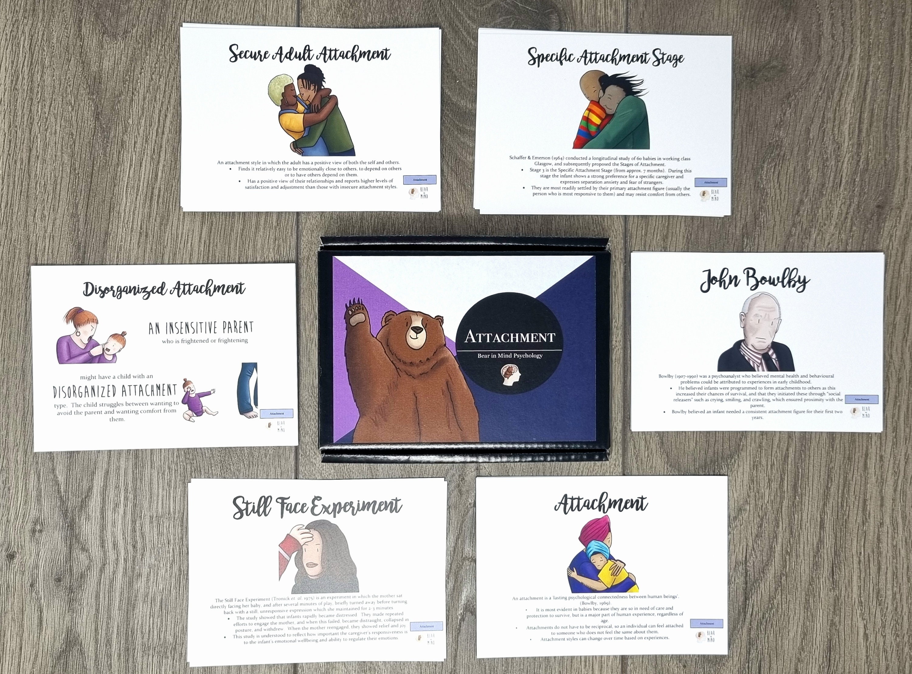 Attachment Cards // Psychology Student Gift, Teacher Gift, Therapist ...