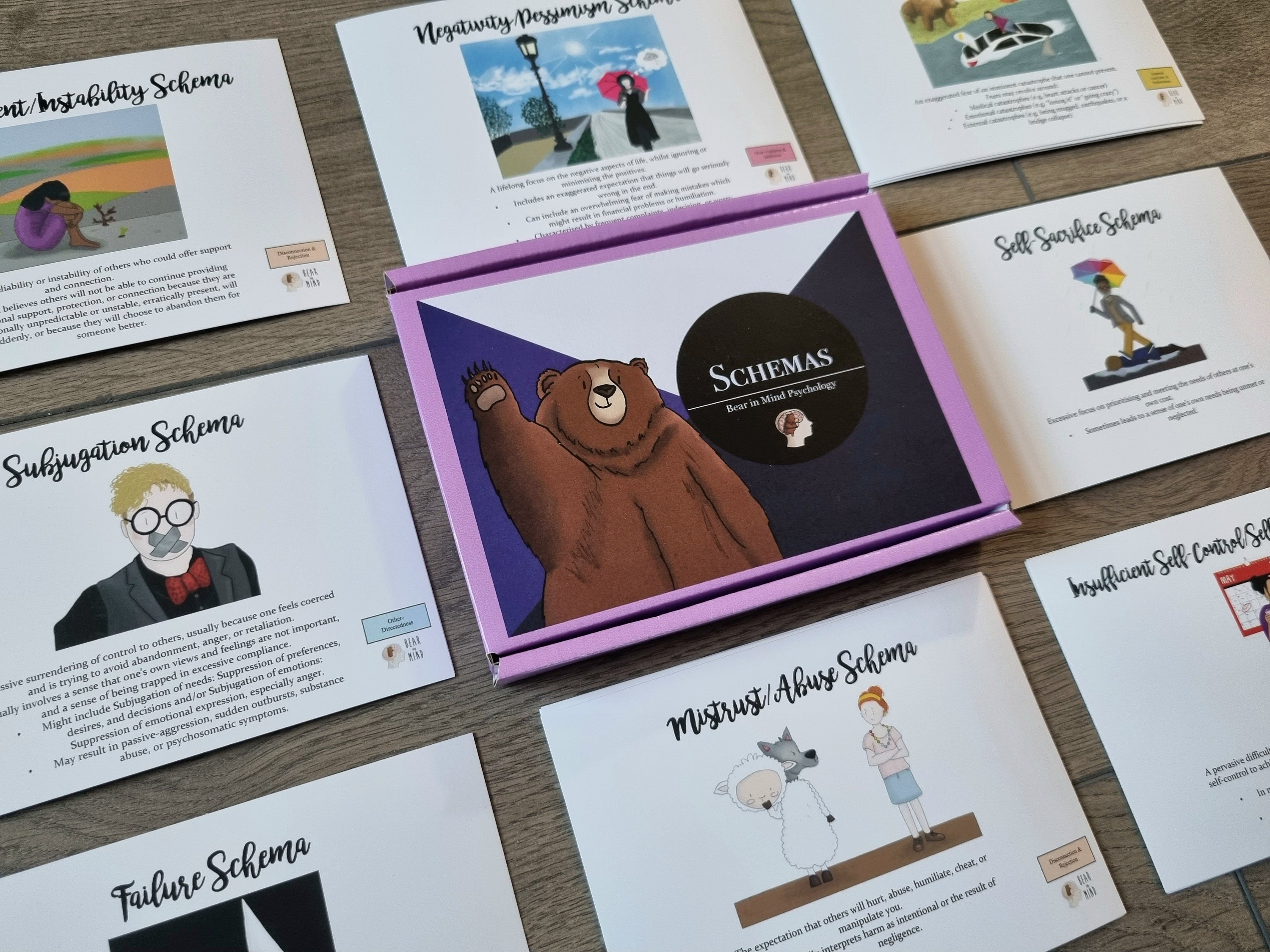 Schema Cards // Bear in Mind Cards, Schema Therapy, Psychologist Gift ...