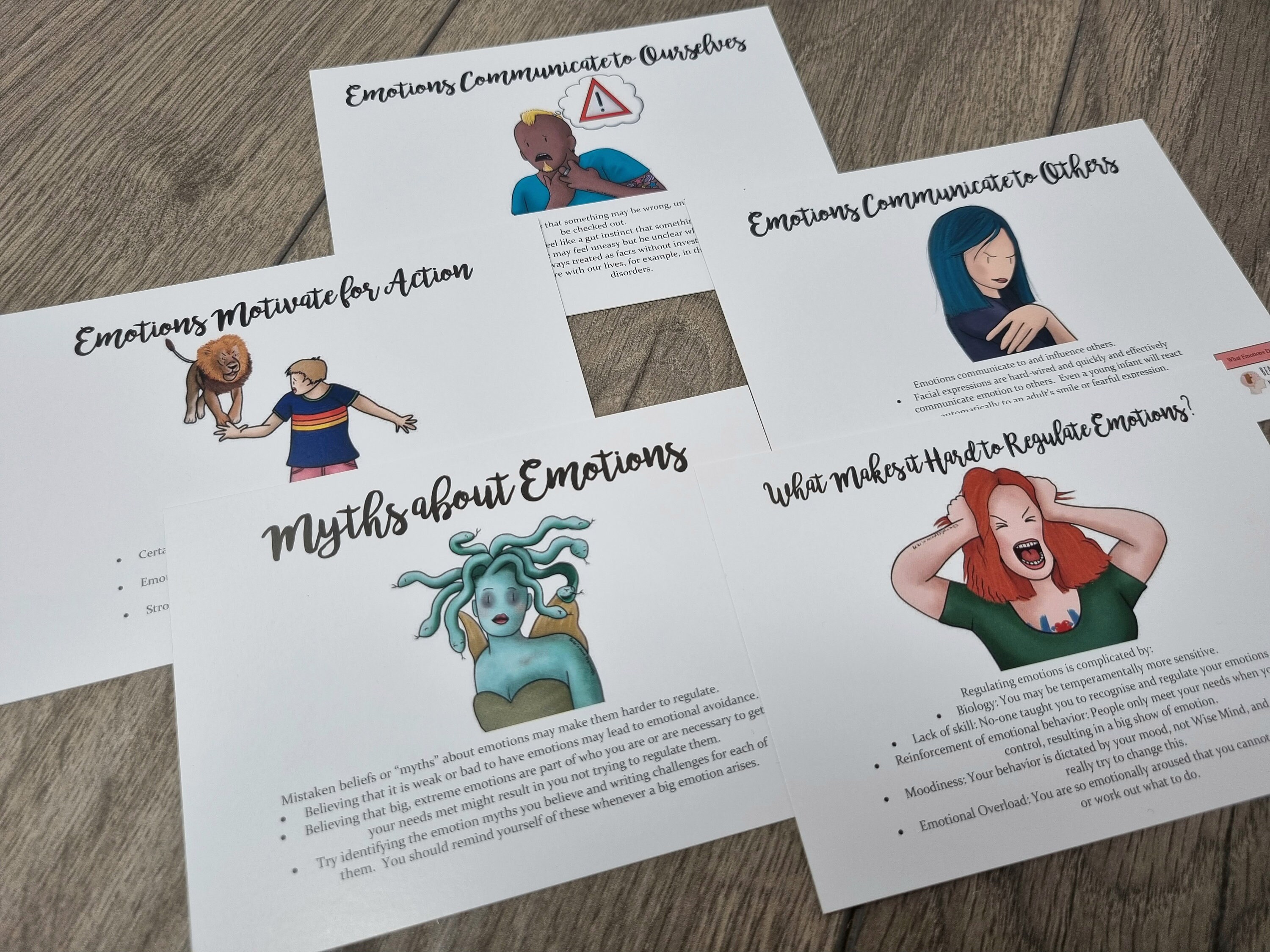 Emotion Regulation DBT Skills Cards // Bear in Mind Cards, DBT, Self ...
