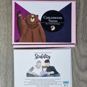 Core Childhood Needs Cards // Bear in Mind Cards, Schema Therapy ...