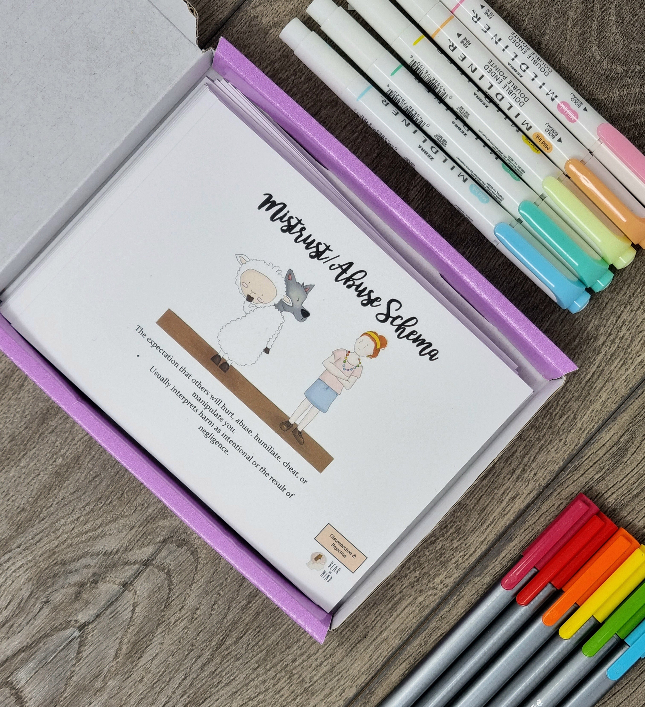 Schema Cards // Bear in Mind Cards, Schema Therapy, Psychologist Gift ...