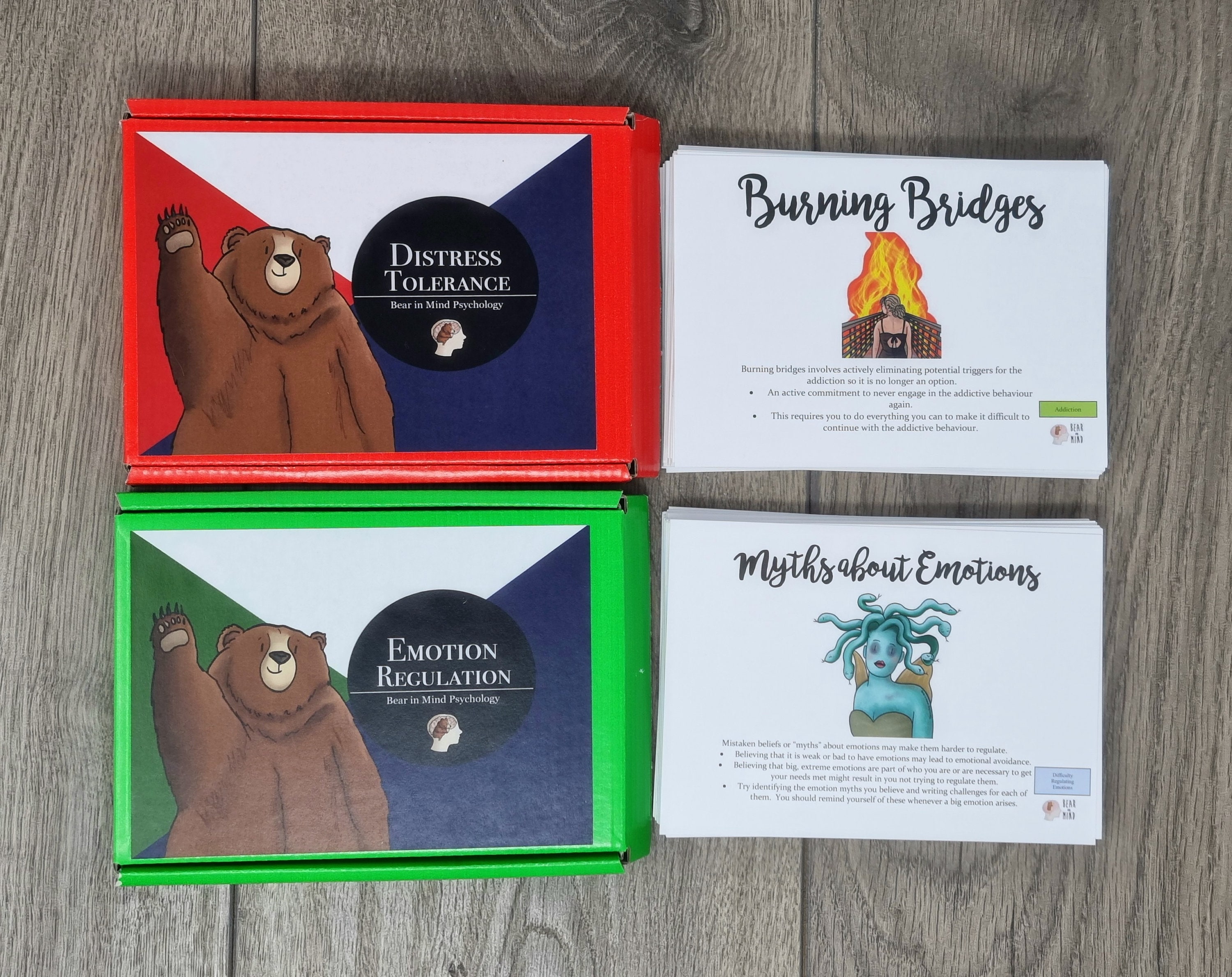 DBT DOUBLE Pack // Bear in Mind Cards, DBT Skills, Emotions, Self-help ...