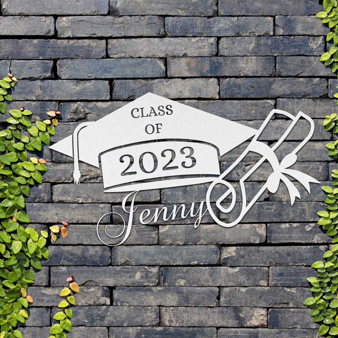 Custom Metal Graduation Sign - Personalized Class of [year] + Name ...