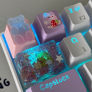 Artisan Keycaps - Gummy Bears, Rabbit Strawberry, Heart Cheese, Egg Etc ...