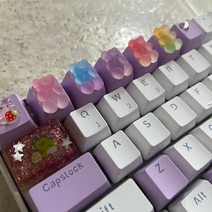 Artisan Keycaps - Gummy Bears, Rabbit Strawberry, Heart Cheese, Egg Etc ...