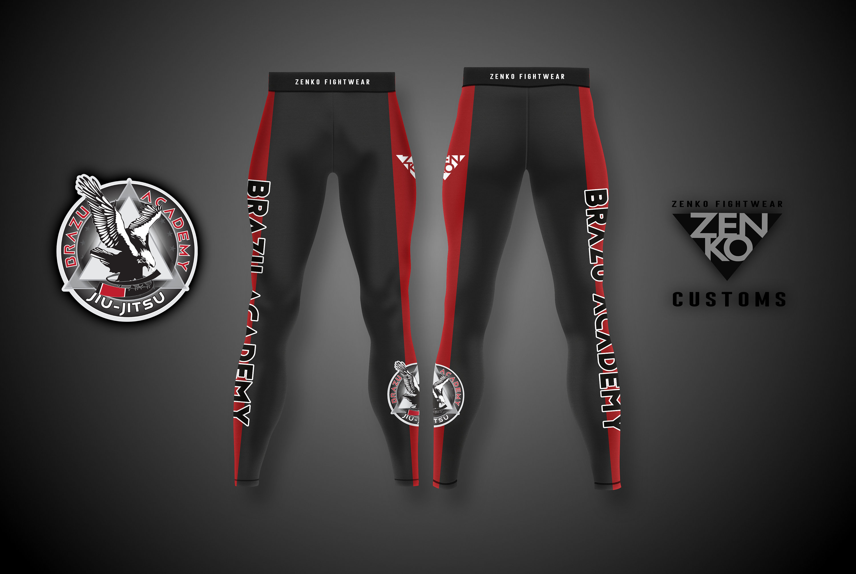 Custom BJJ MMA Grappling Spats Customized Compression Pants Sublimated ...